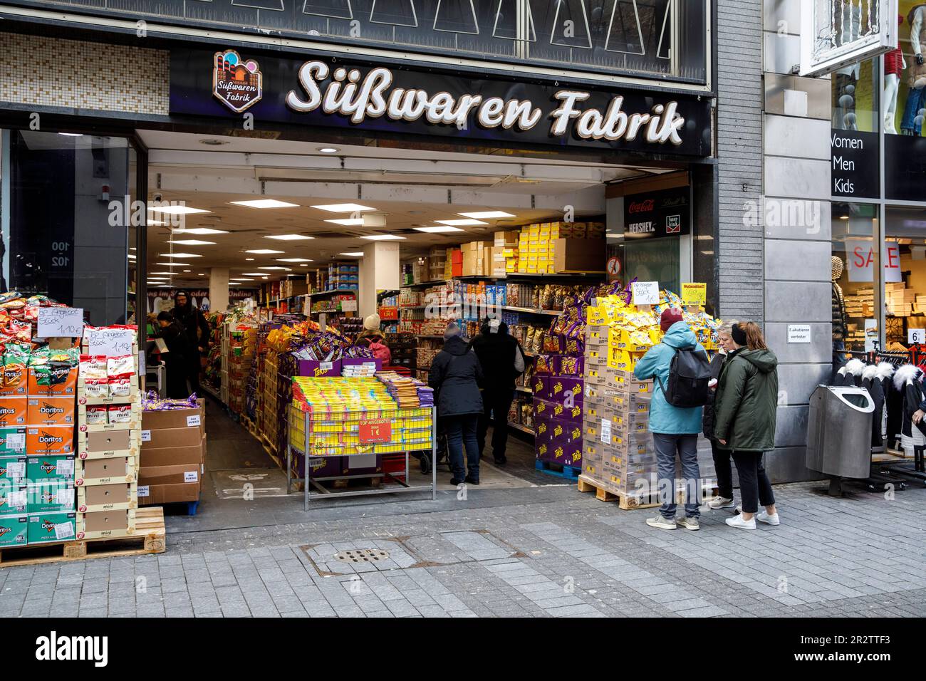 candy store on the shopping street Hohe Strasse, Cologne, Germany ...