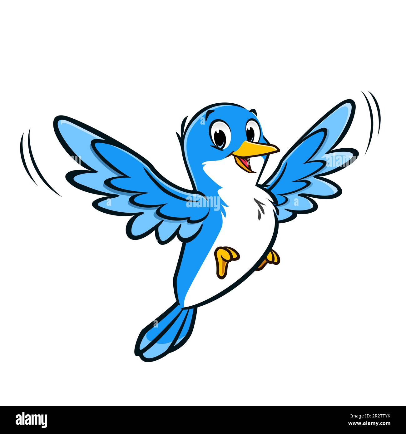Vector illustration of a cute cartoon bird for design element Stock ...