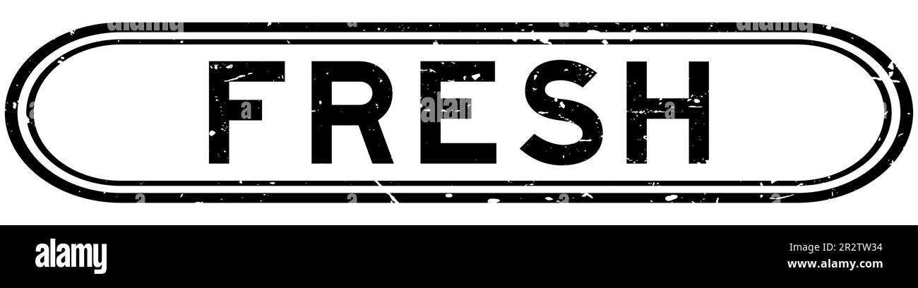 Grunge black fresh word rubber seal stamp on white background Stock ...