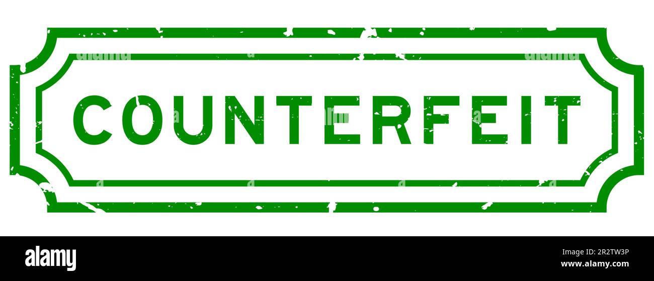 Grunge green counterfeit word rubber seal stamp on white background Stock Vector Image & Art - Alamy