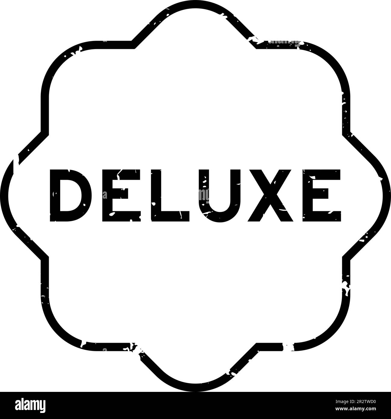 Grunge black deluxe word rubber seal stamp on white background Stock ...