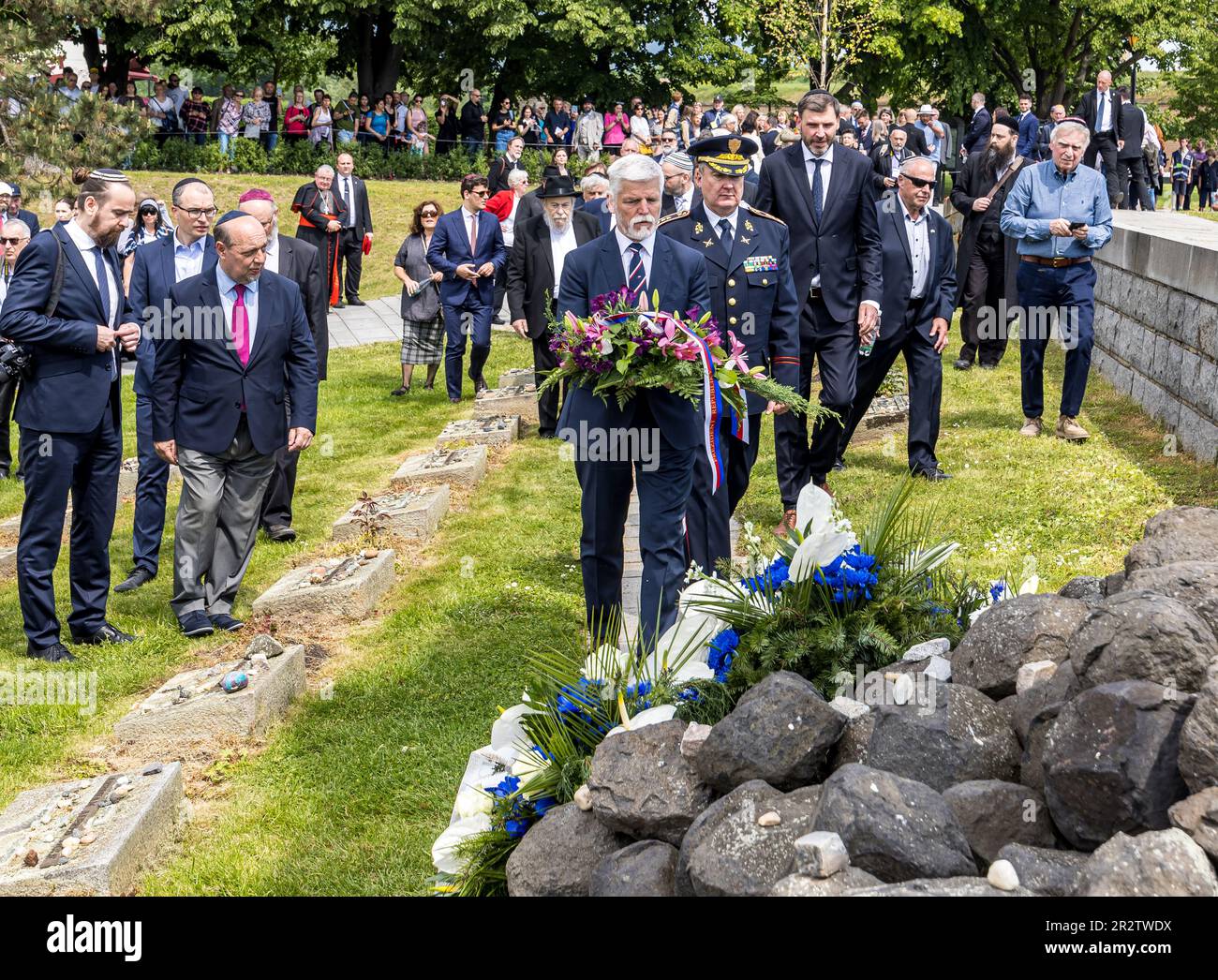 Terezin, Czech Republic. 21st May, 2023. Czech President Petr Pavel ...