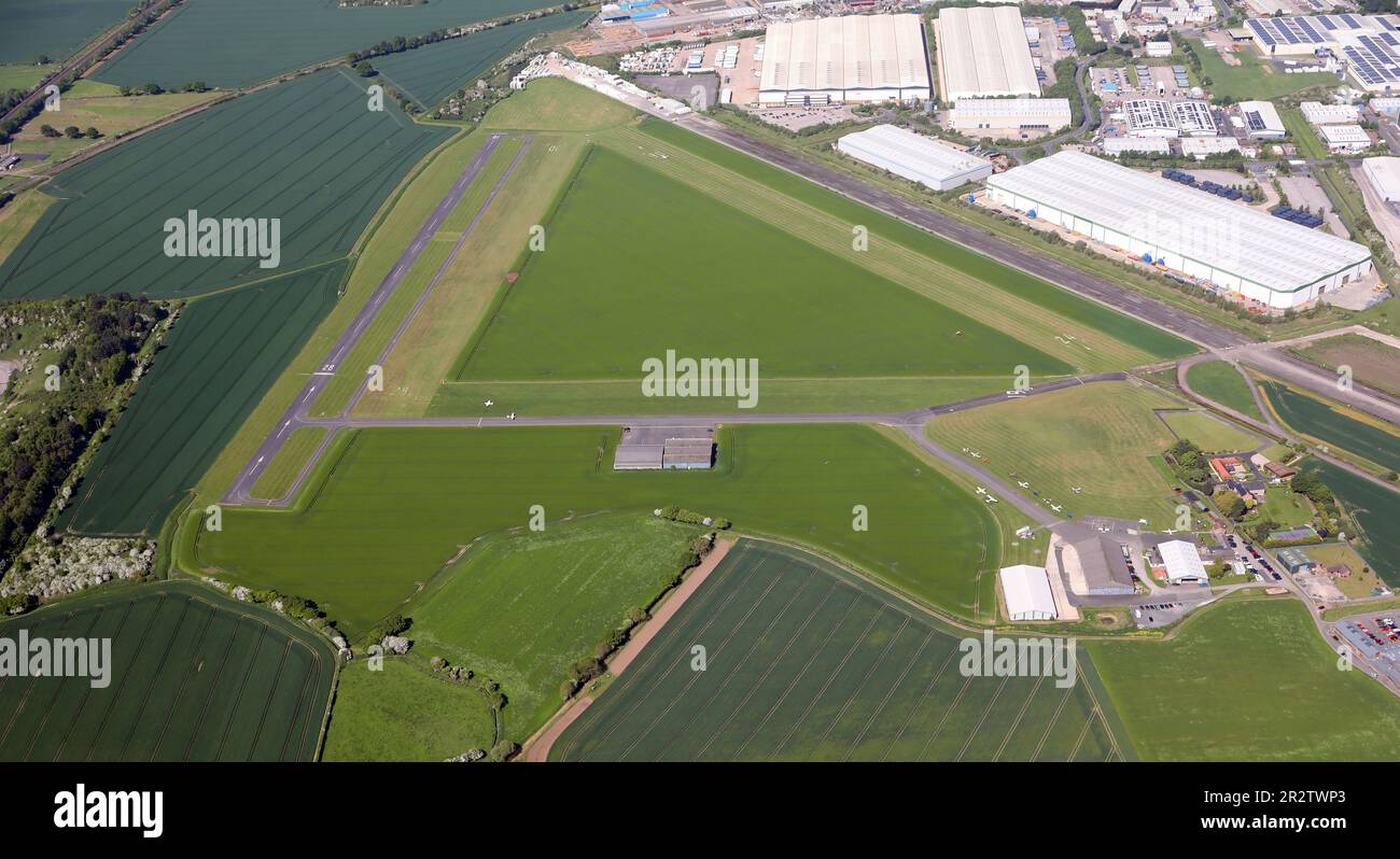aerial view of Sherburn Airfield Stock Photo - Alamy