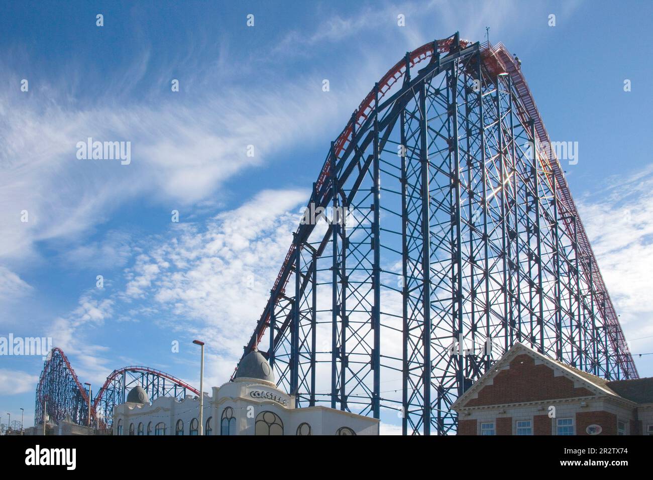 a huge roller coaster at blackpool pleasure gardens on the lancashire ...