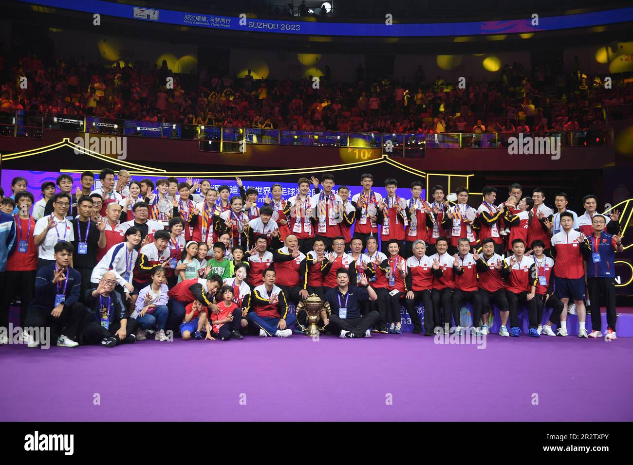Suzhou, China's Jiangsu Province. 21st May, 2023. Team China pose with ...