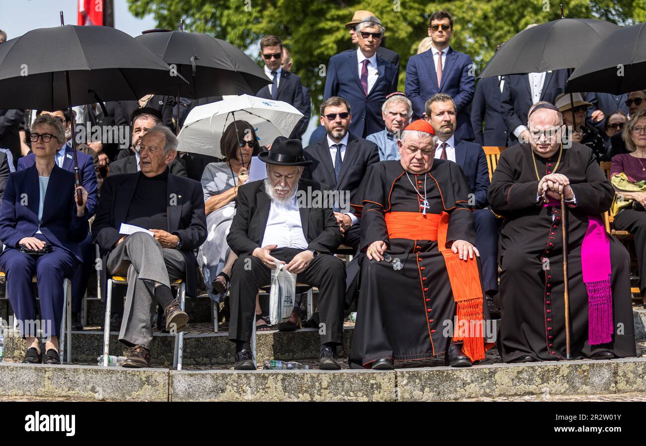 Terezin, Czech Republic. 21st May, 2023. (L-R) Witness of the Terezin ...