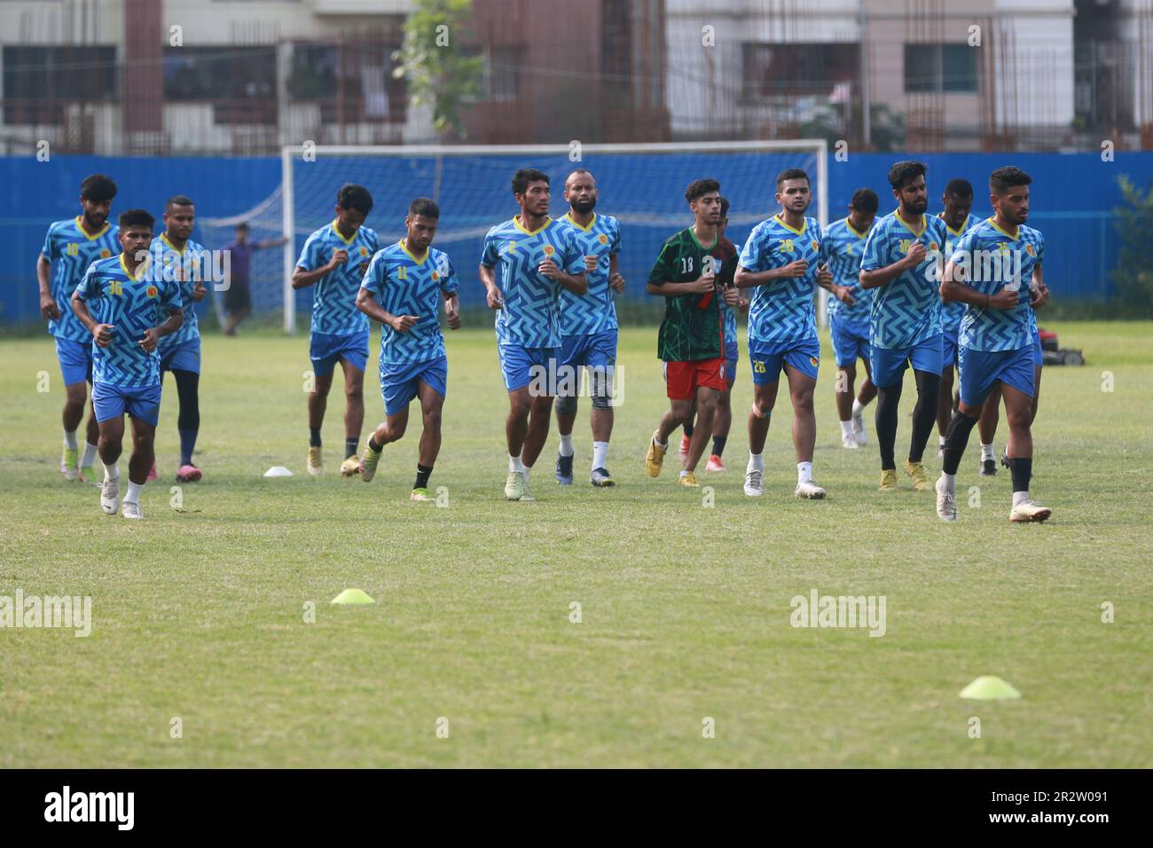 Abahani Ltd. footballers attend parctice session at club ground at ...