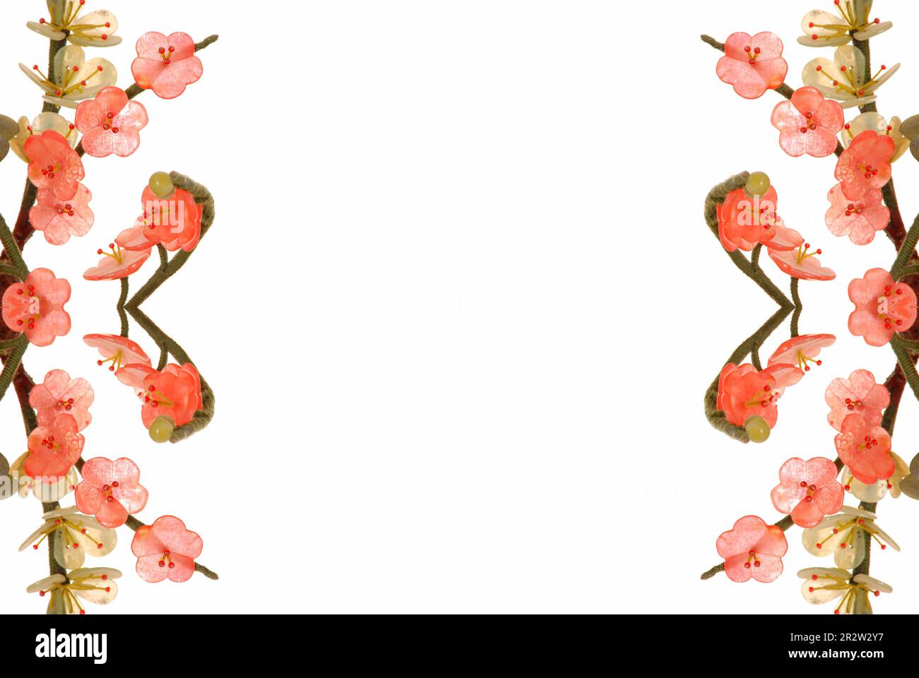 Detail of fine chinese jade cherry blossom Stock Photo - Alamy