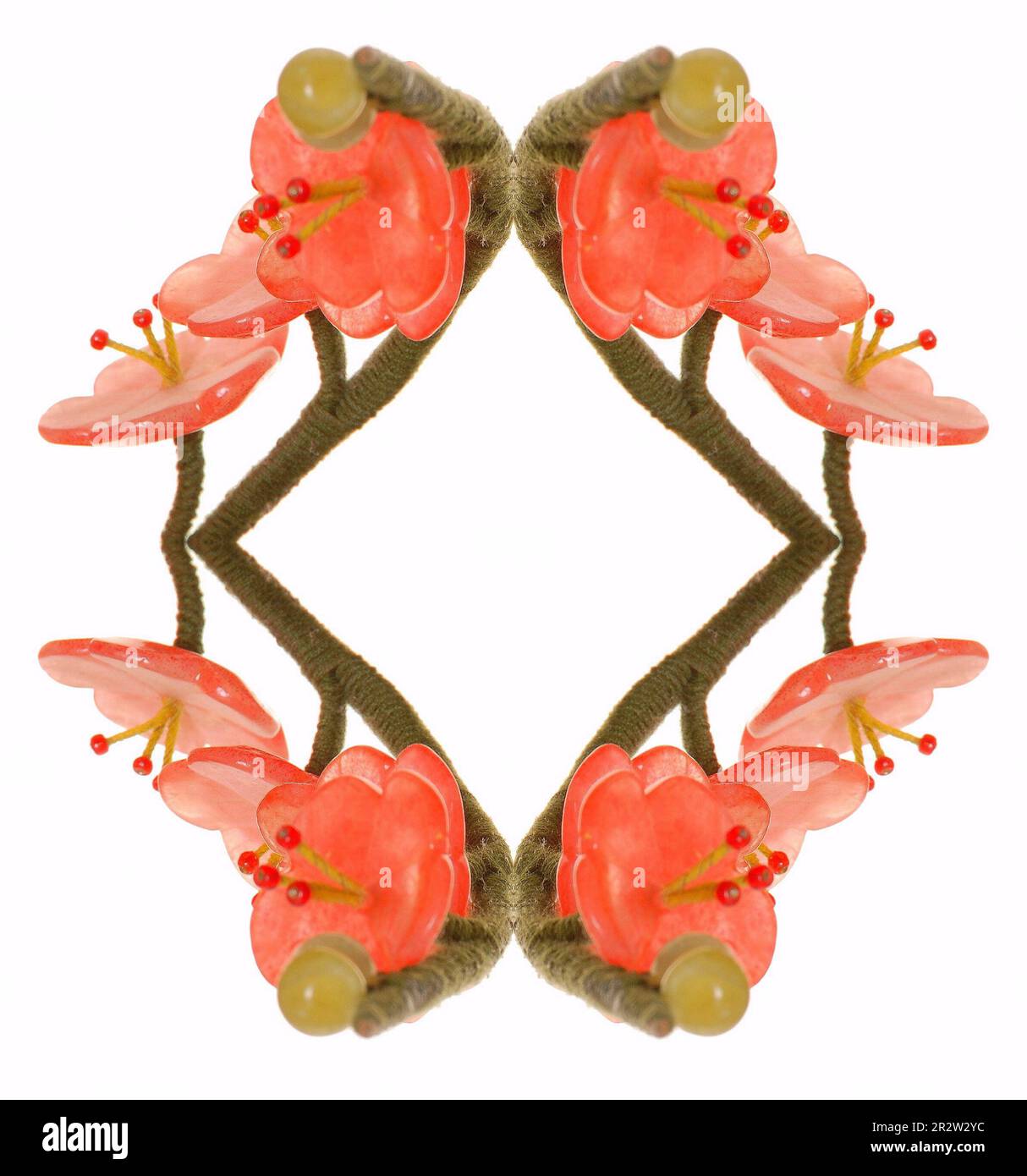 Detail of fine chinese jade cherry blossom Stock Photo - Alamy