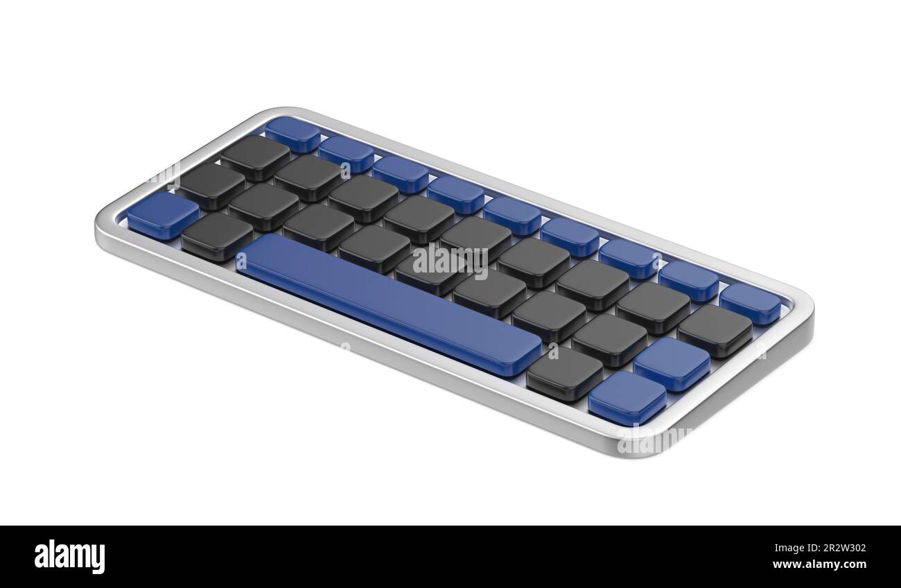 Simple computer keyboard on white background Stock Photo - Alamy