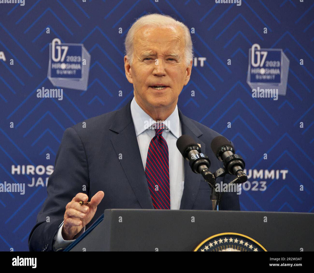 Hiroshima, Japan. 21st May, 2023. U.S. President Joe Biden speaks ...