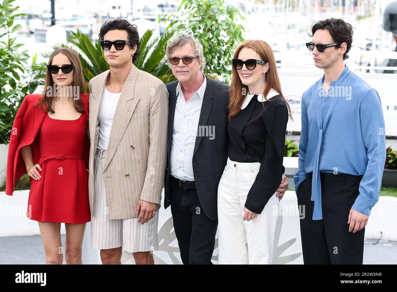 Cannes, France. 21st May, 2023. CANNES - MAY 21: Natalie Portman, Charles Melton, Todd Haynes ...