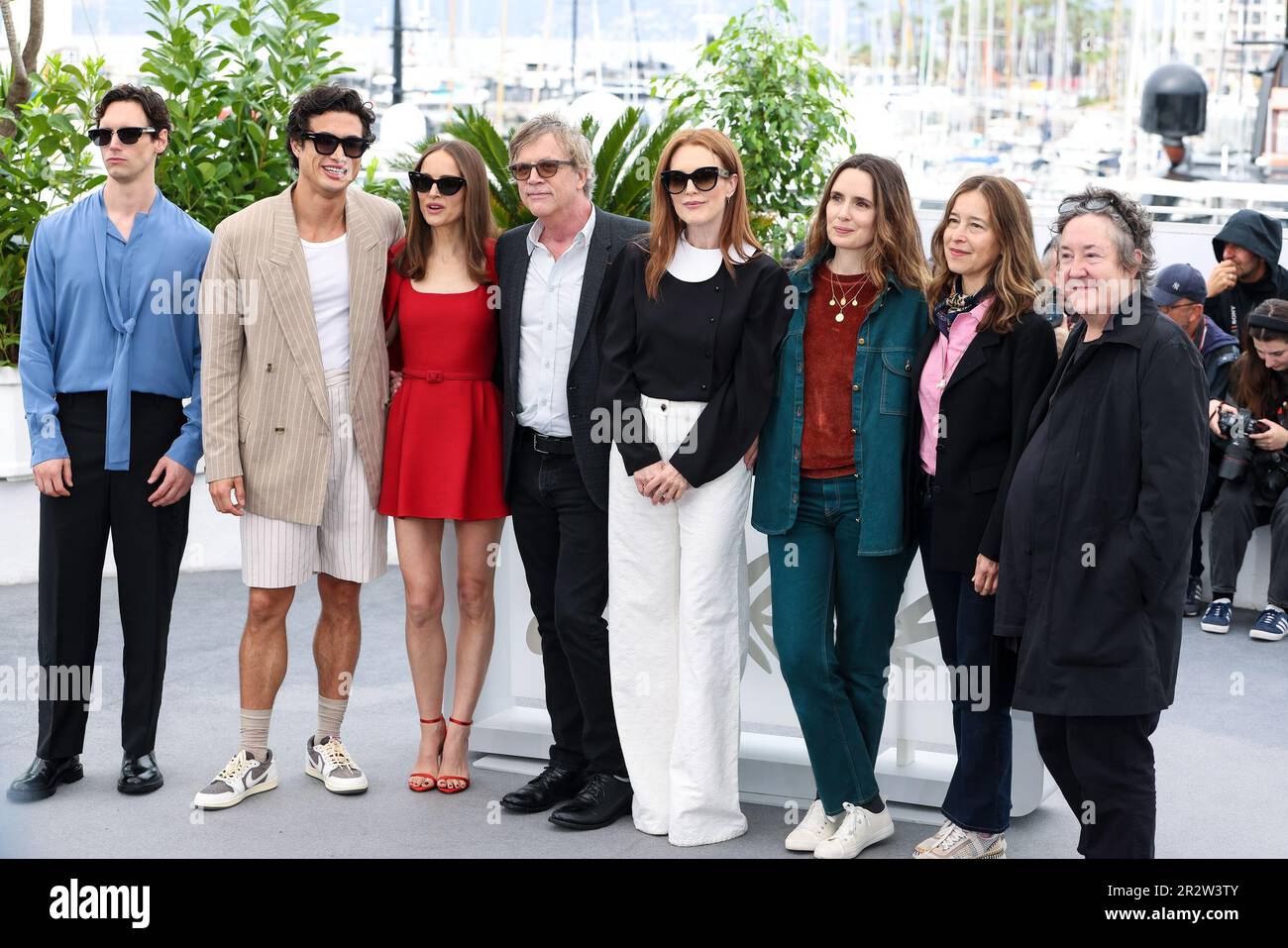 Cannes, France. 21st May, 2023. CANNES - MAY 21: Natalie Portman, Charles Melton, Todd Haynes ...