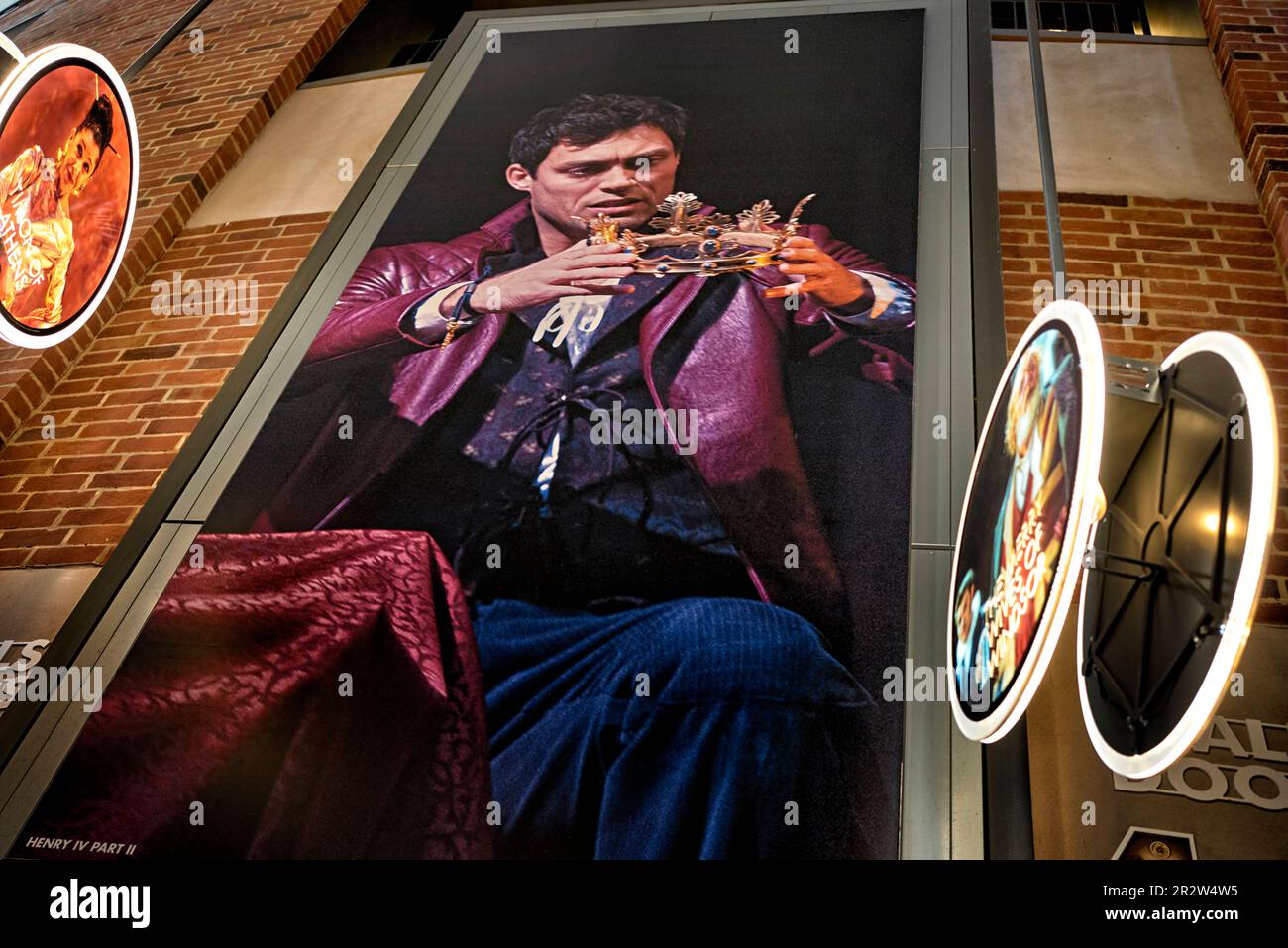 RSC Theatre interior with poster of actor performing in Shakespeare's ...