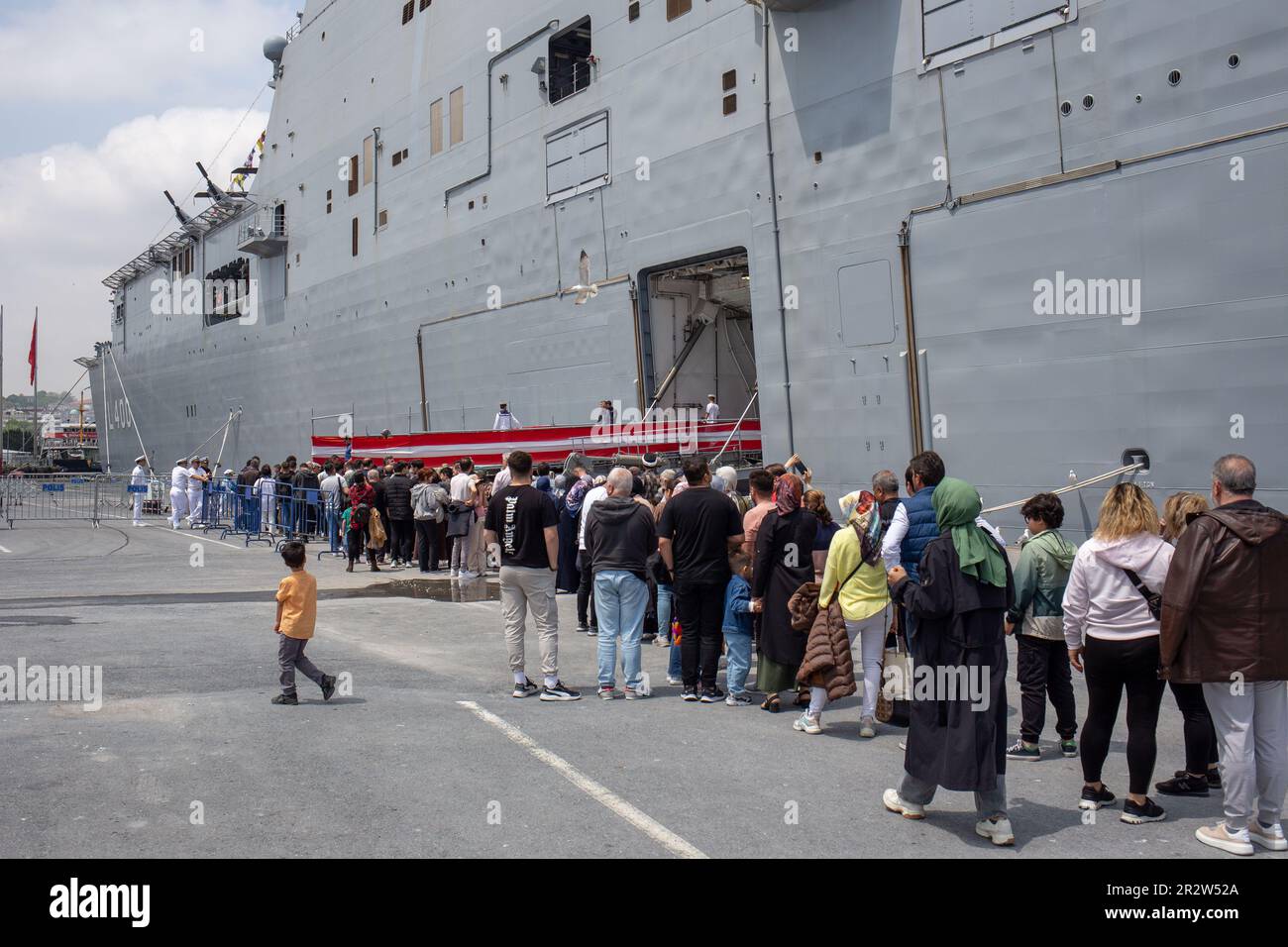 May 21, 2023: Citizens who wanted to visit TCG Anadolu, Turkey's ...