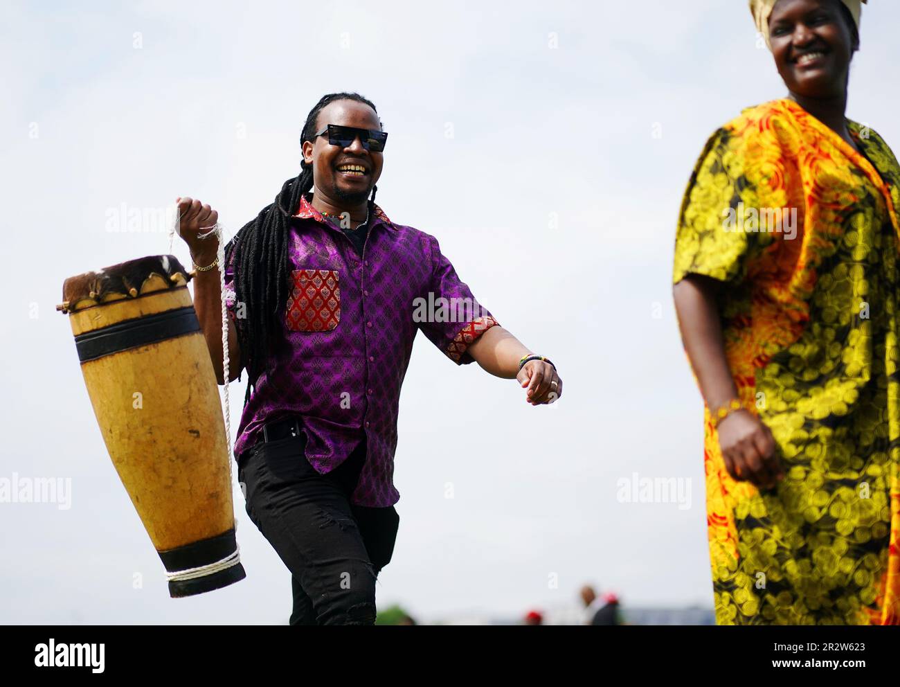 Justine Nantale (left) and Michael Chanda, of music group Rhythm ...