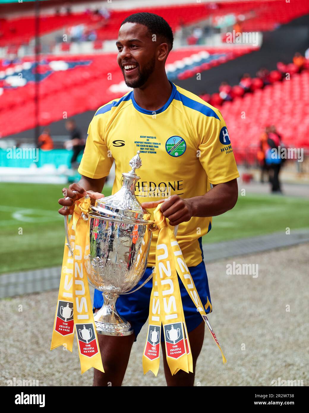 Ascot United's Keaton August celebrates his sides win during the Isuzu ...