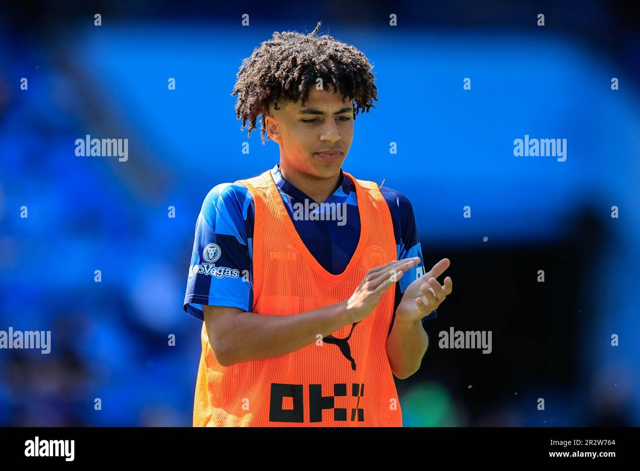 Rico Lewis #82 of Manchester City in the pregame warmup session during ...
