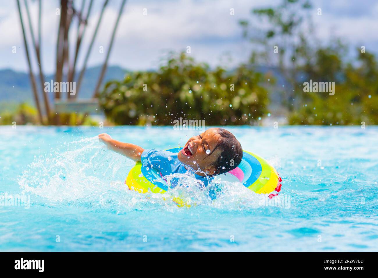 Hispanic kid water splash hi-res stock photography and images - Alamy