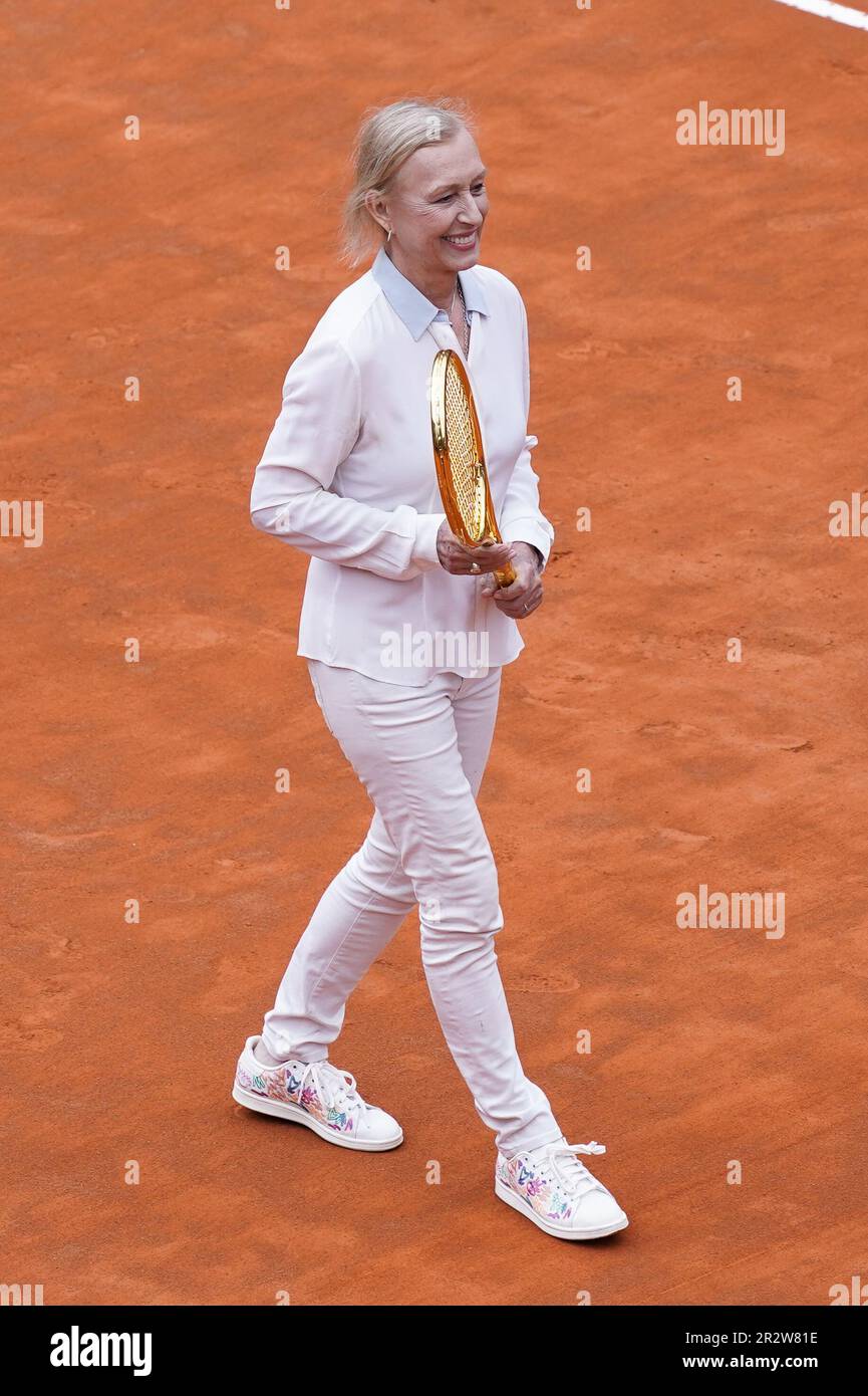 Rome, Italy. 21st May, 2023. Former tennis player Martina Navratilova ...