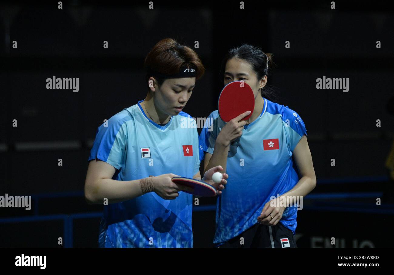 Durban, South Africa. 21st May, 2023. Doo Hoi Kem (L)/Zhu Chengzhu of ...