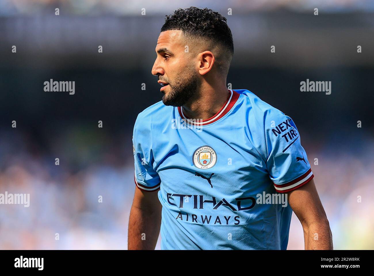 Riyad Mahrez #26 of Manchester City during the Premier League match ...