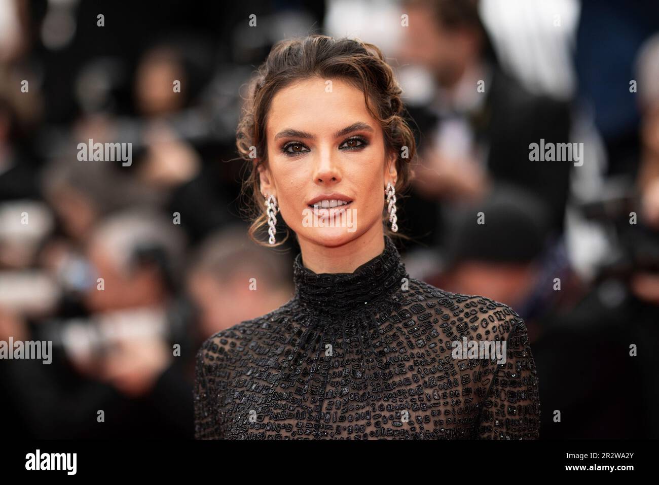 Alessandra Ambrosio poses for photographers upon arrival at the ...