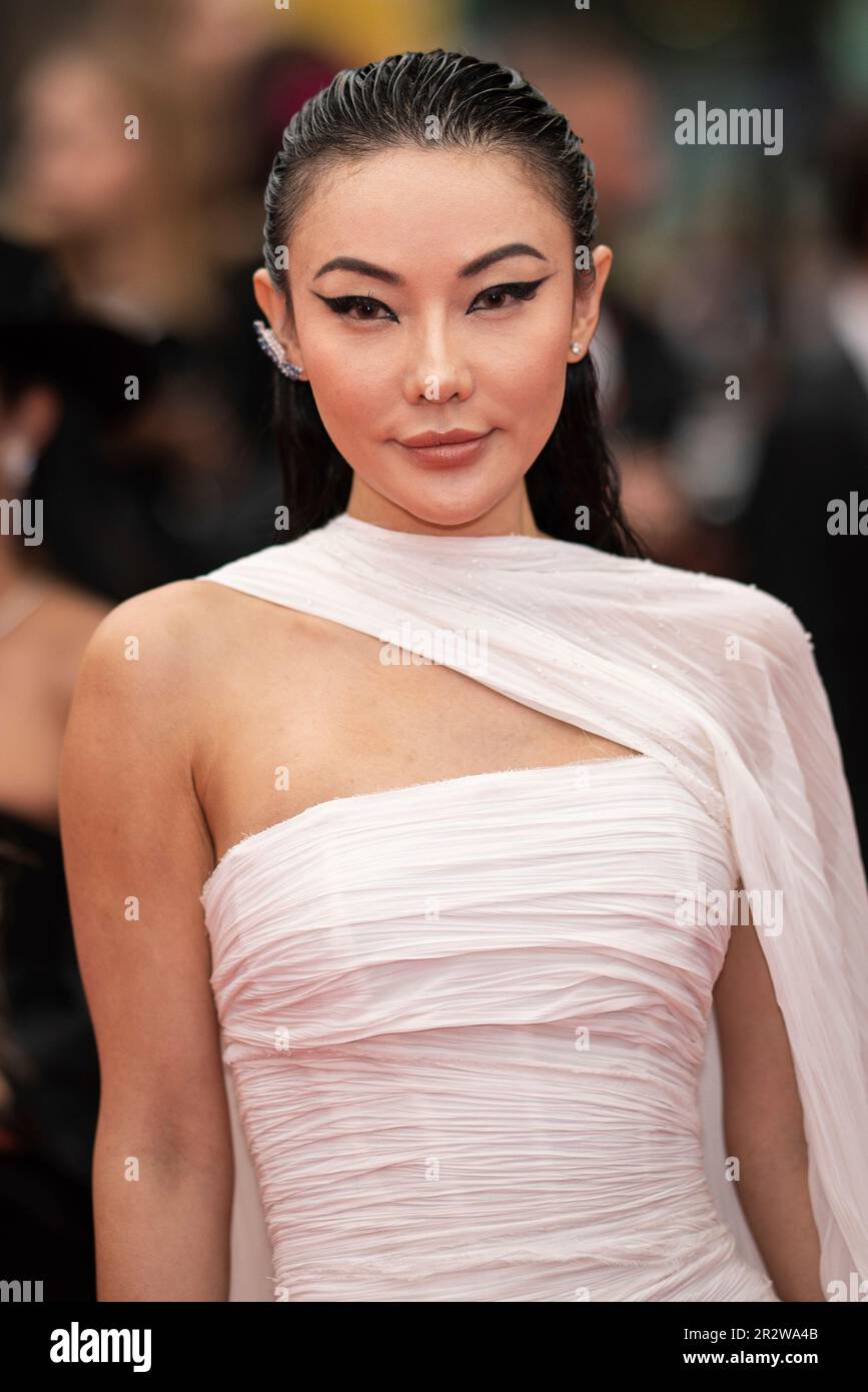 Jessica Wang poses for photographers upon arrival at the premiere of ...