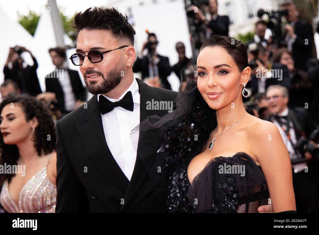 Nabilla Benattia and Thomas Vergara pose for photographers upon arrival ...