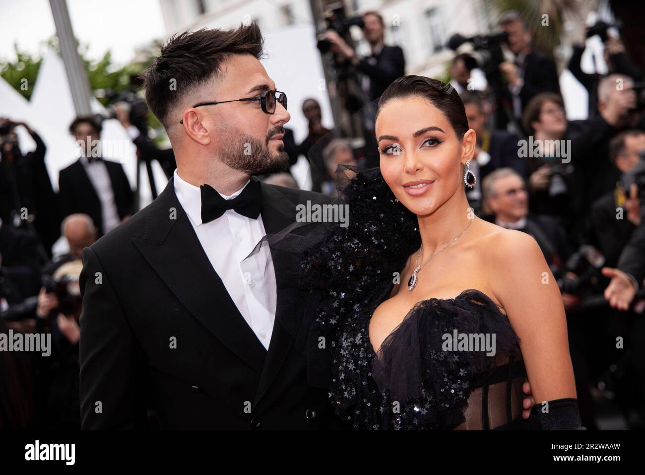 Nabilla Benattia and Thomas Vergara pose for photographers upon arrival ...