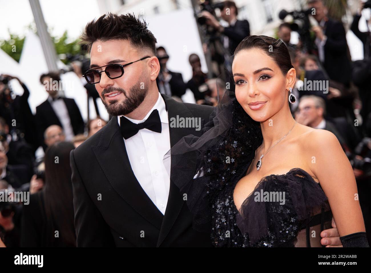 Nabilla Benattia and Thomas Vergara pose for photographers upon arrival ...