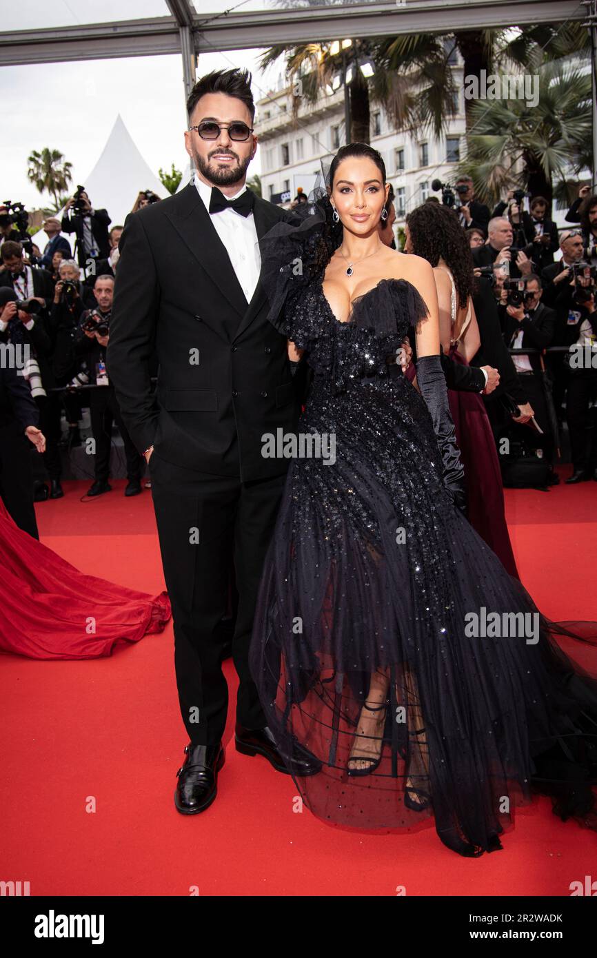 Nabilla Benattia and Thomas Vergara pose for photographers upon arrival ...