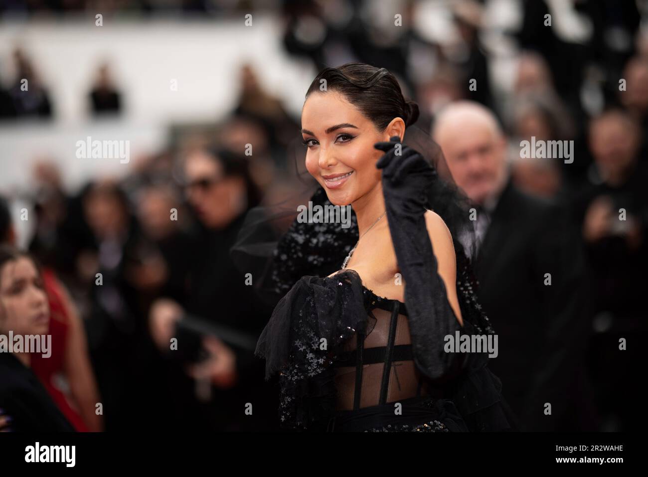 Nabilla Benattia poses for photographers upon arrival at the premiere ...