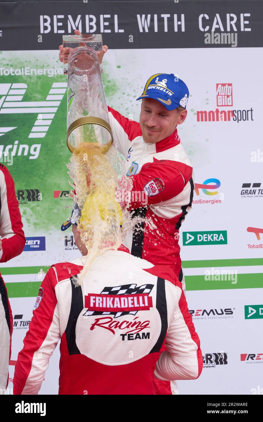 21 May 2023, Rhineland-Palatinate, Nürburg: After winning the 24-hour ...