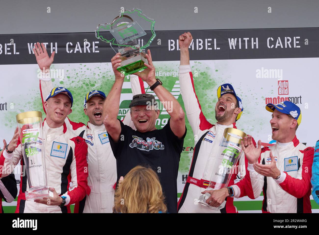 21 May 2023, Rhineland-Palatinate, Nürburg: Team Frikadelli Racing with ...