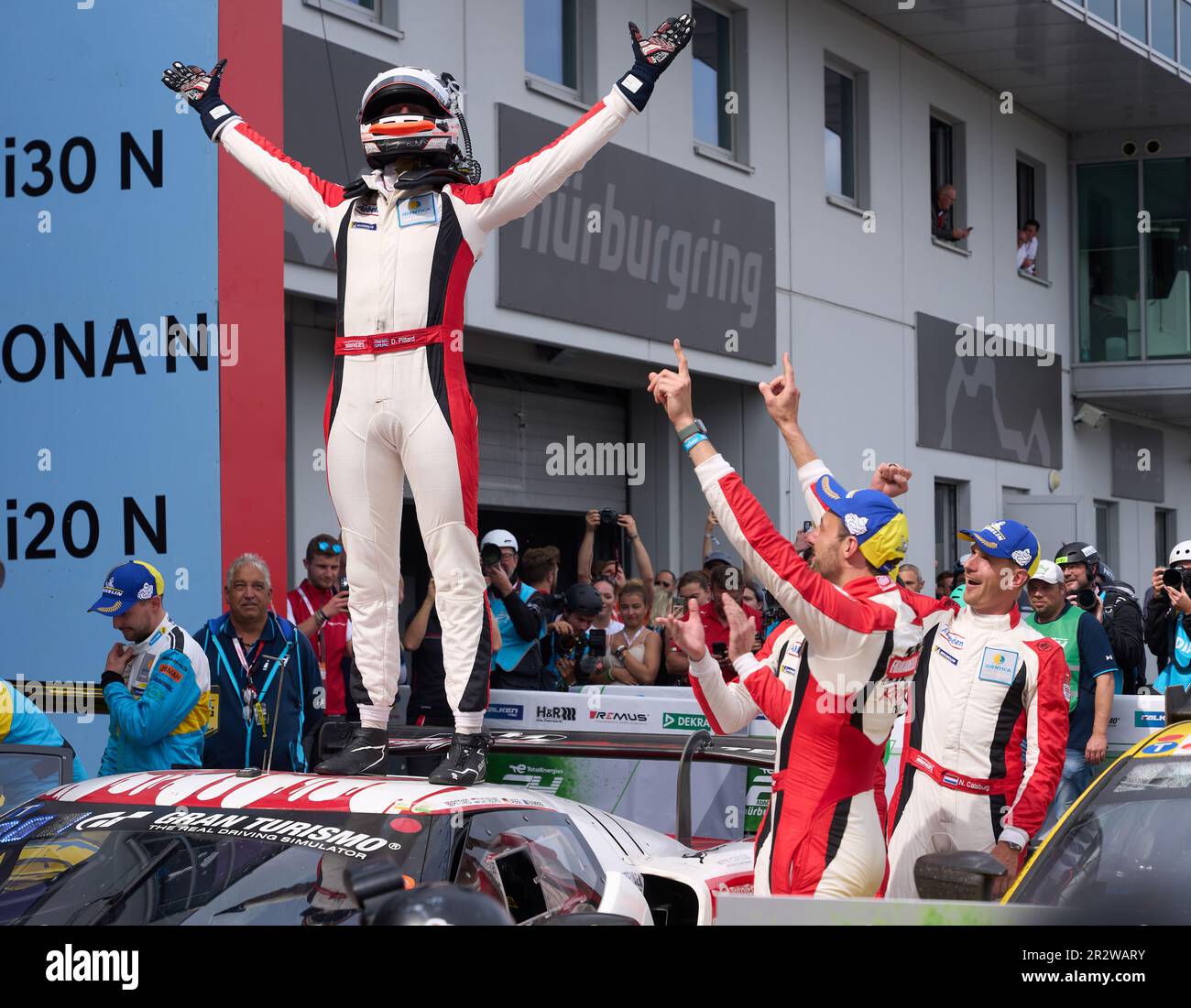 21 May 2023, Rhineland-Palatinate, Nürburg: Final driver David Pittard ...