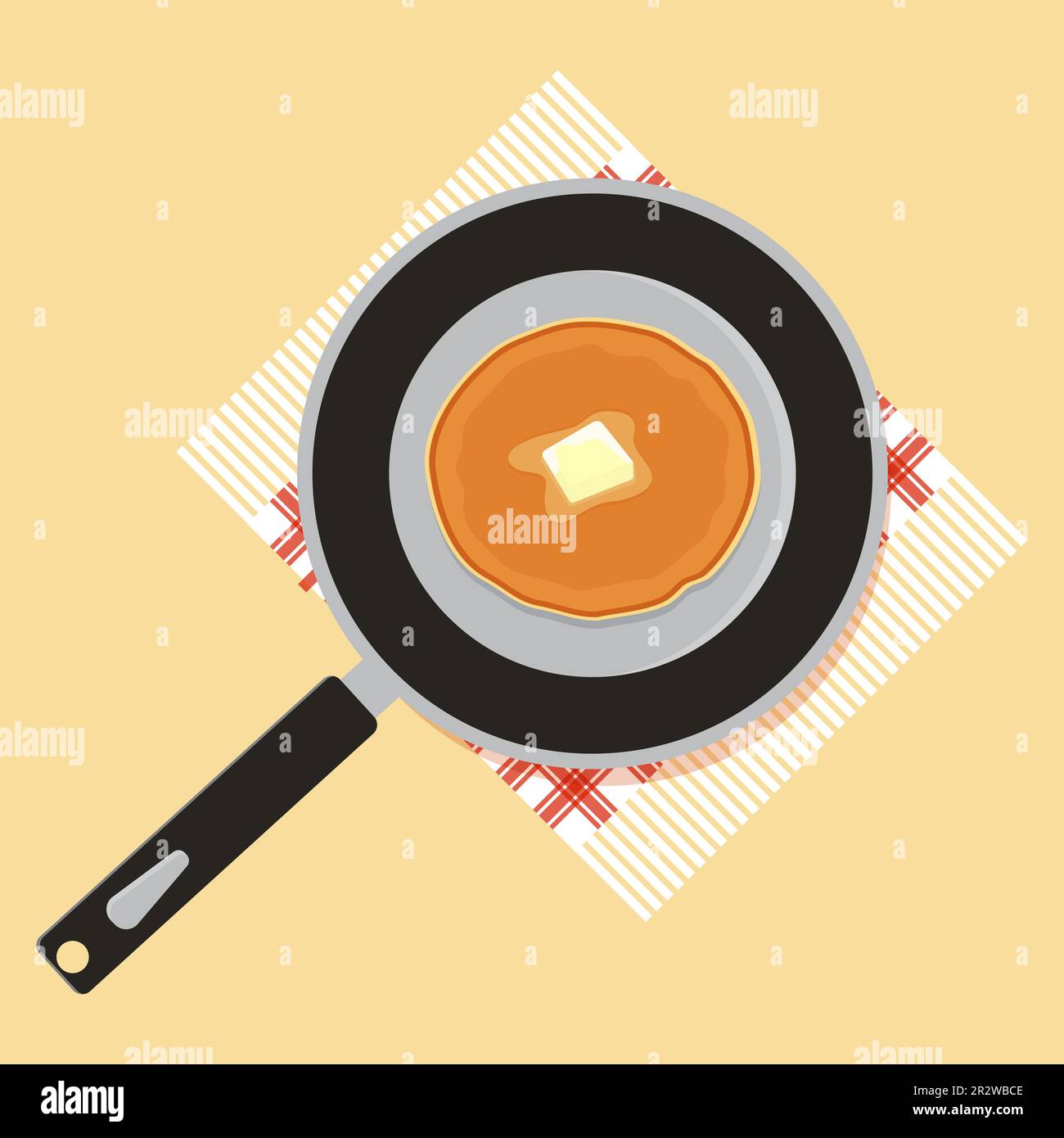 Pancake top view Stock Vector Images - Alamy