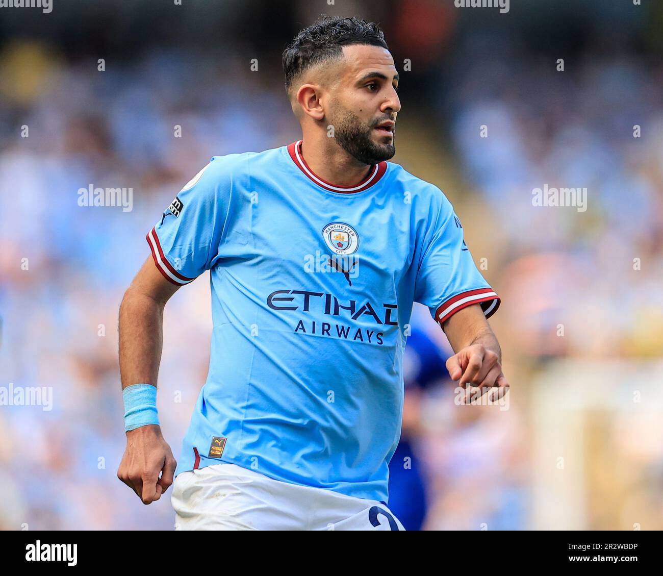 Riyad Mahrez #26 of Manchester City during the Premier League match ...