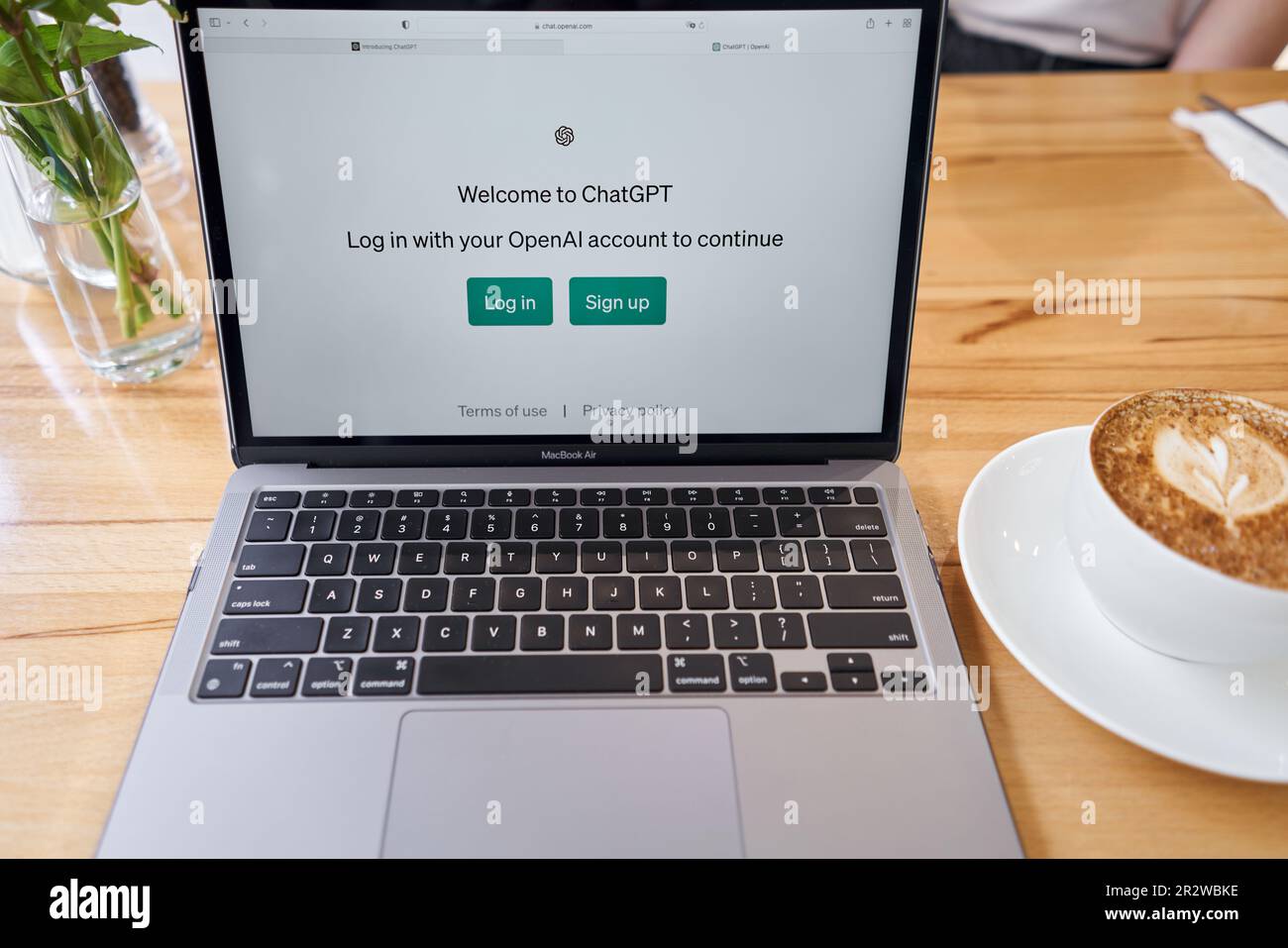 Spain, Barcelona - March 20 2023: ChatGPT chat bot screen seen on ...