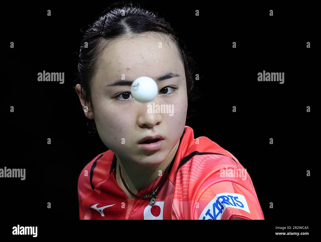 Durban, South Africa. 21st May, 2023. Ito Mima of Japan serves during ...