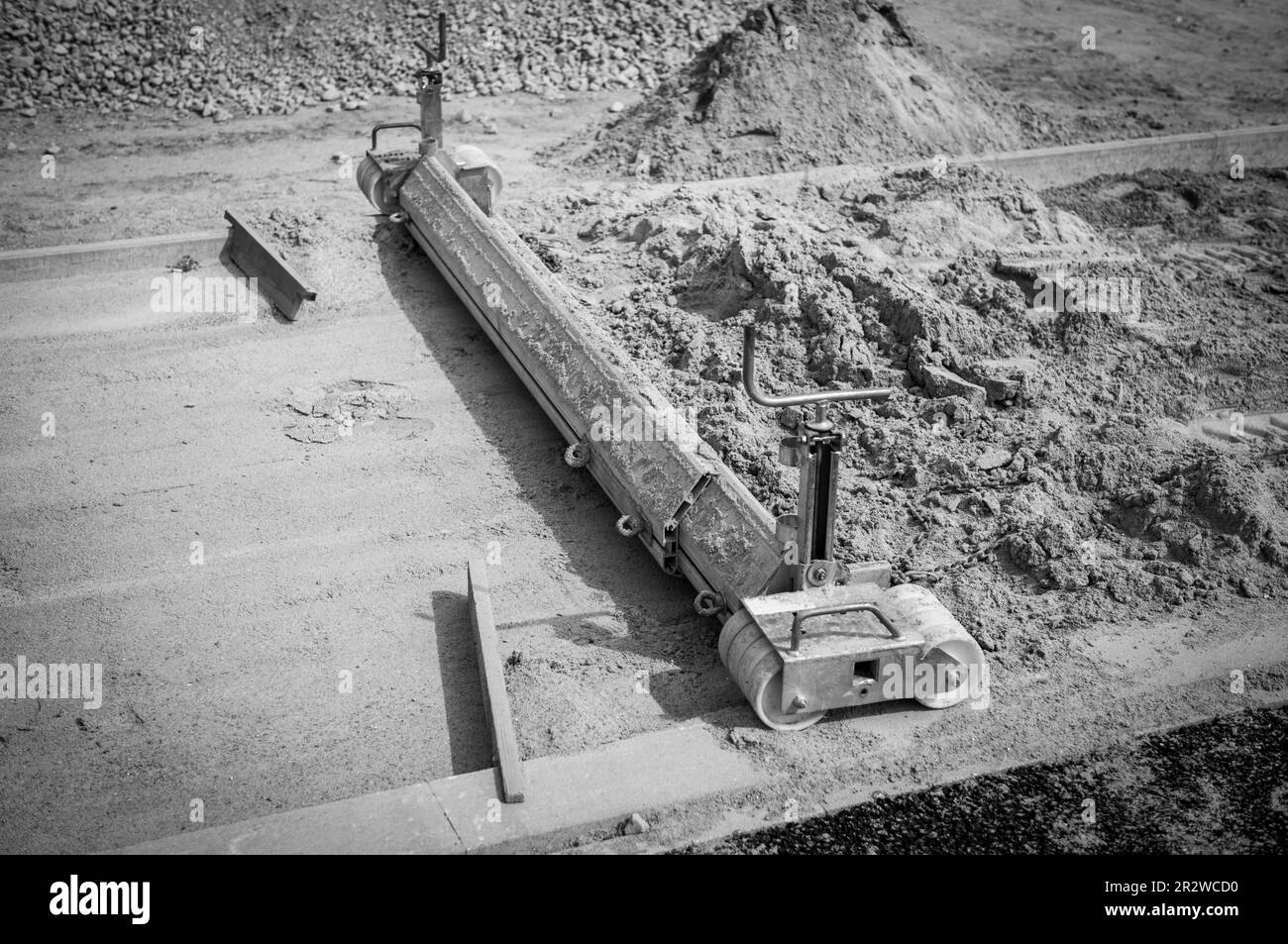 Road paver machine Black and White Stock Photos & Images - Alamy