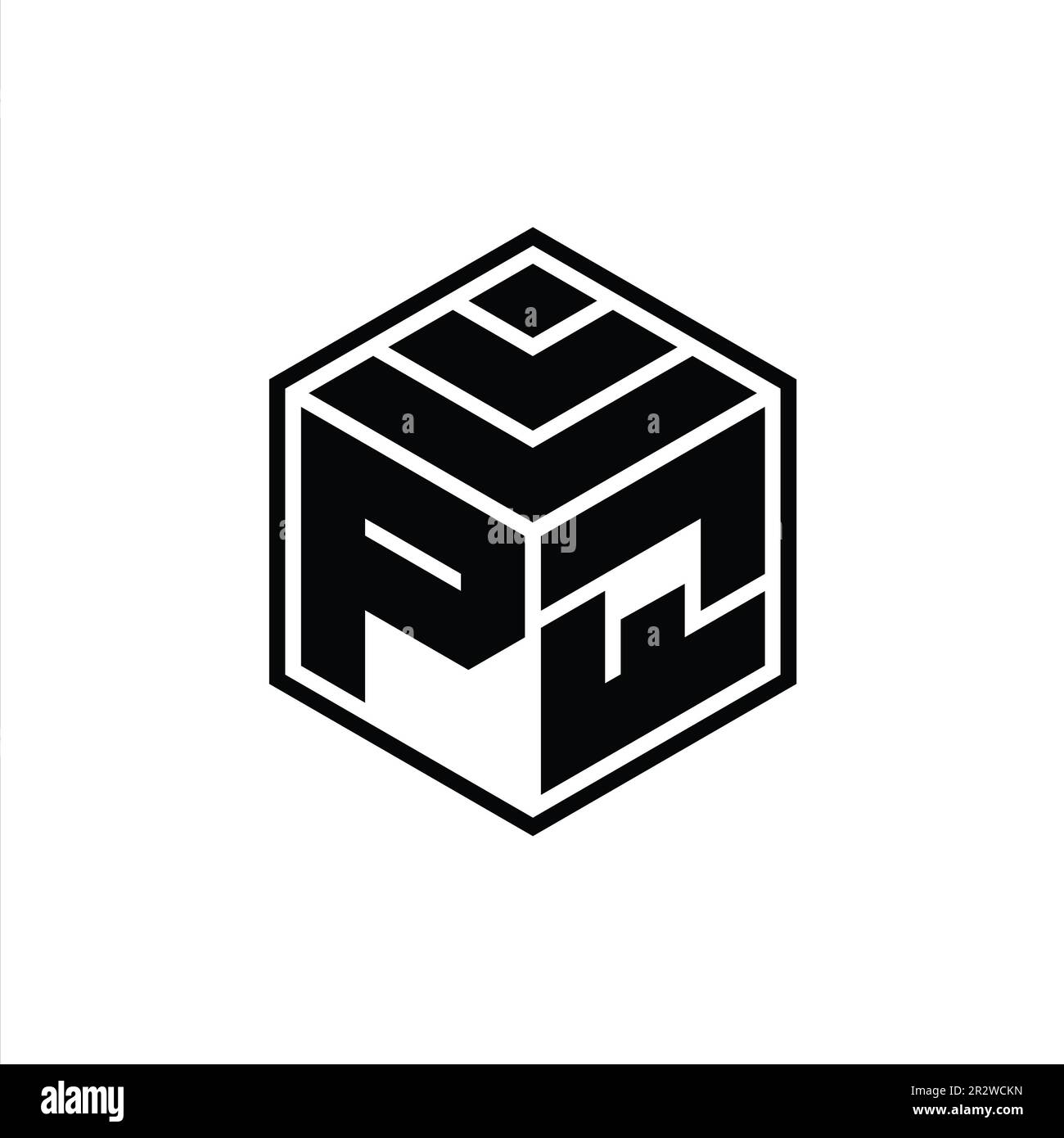 PQ Logo monogram with hexagon geometric shape isolated outline design template Stock Photo - Alamy