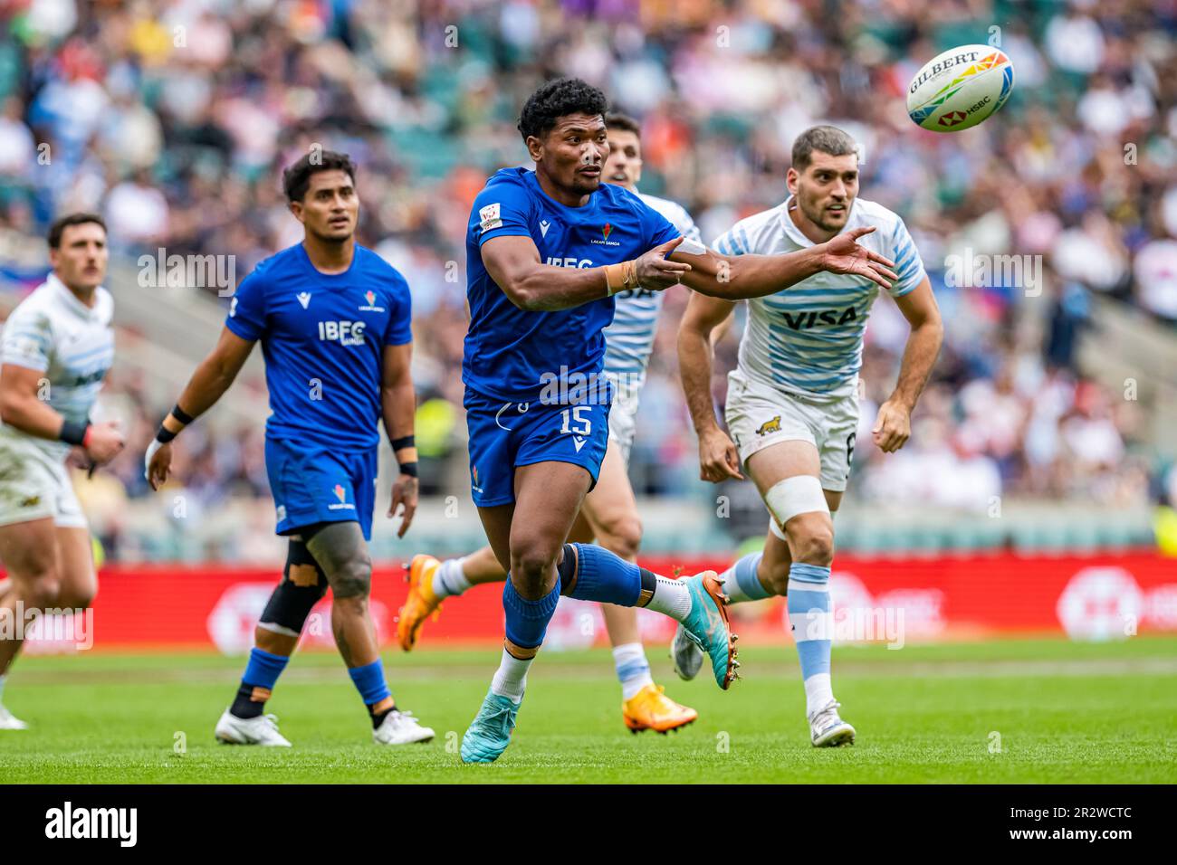 LONDON, UNITED KINGDOM. 21st, May 2023. Faafoi Falaniko of Samoa ...