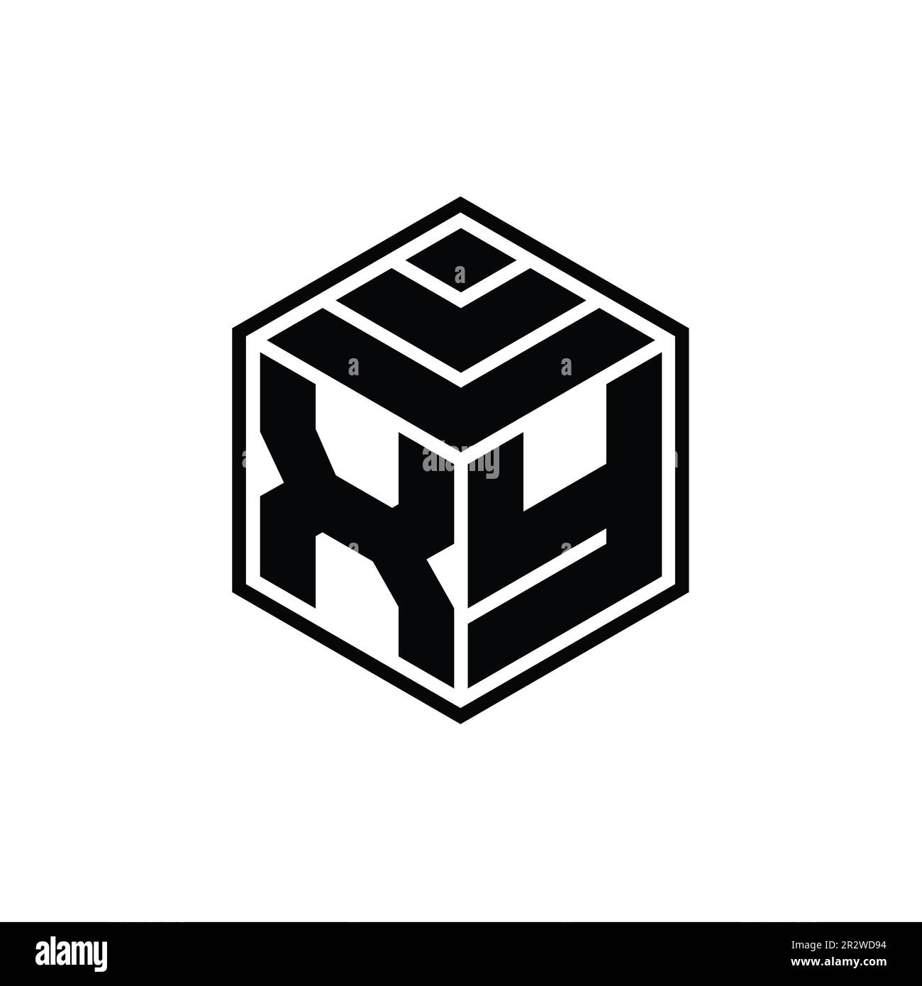 XY Logo monogram with hexagon geometric shape isolated outline design template Stock Photo - Alamy