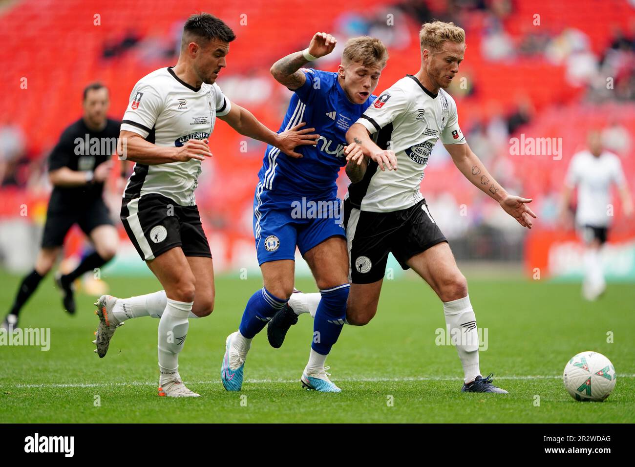 FC Halifax Town’s Jamie Cooke (centre), Gateshead’s Dan Ward (left) and ...