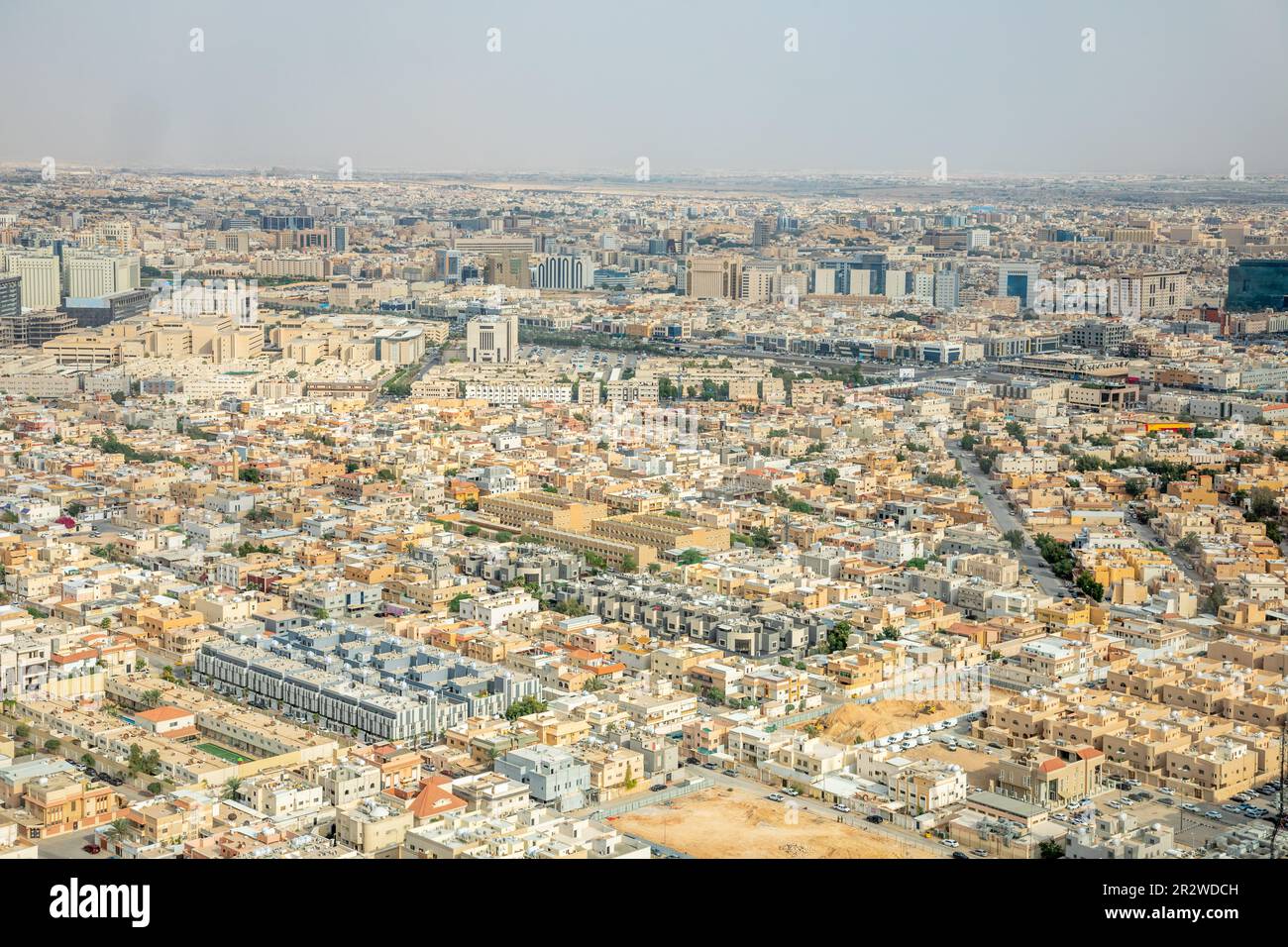 Aerial panorama of residential district of Riyadh city, Al Riyadh ...