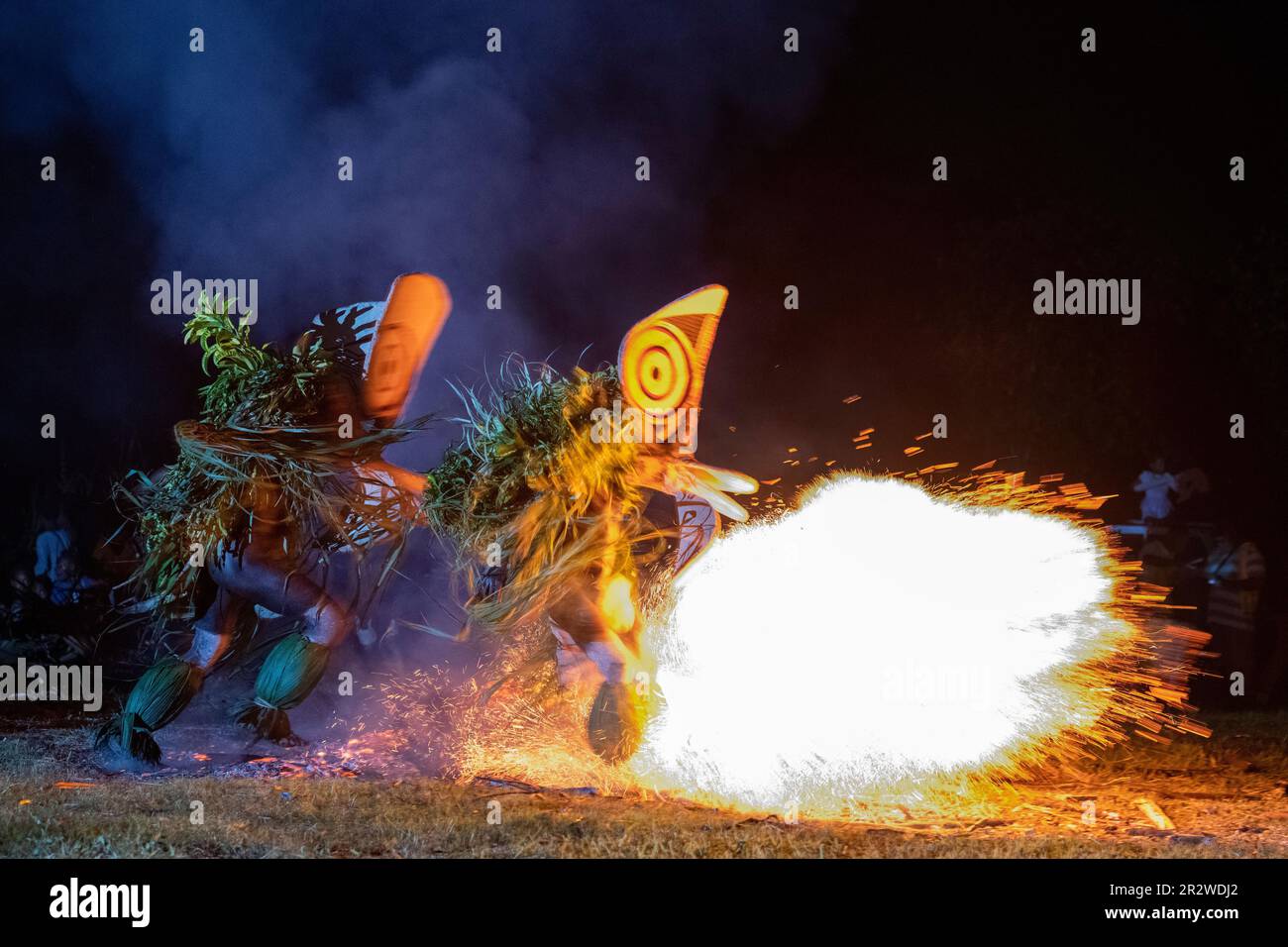 Papua New Guinea, New Britain Island, Rabaul, Baining. Traditional ...