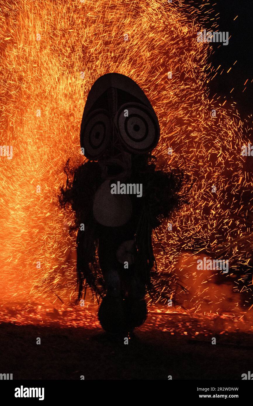 Papua New Guinea, New Britain Island, Rabaul, Baining. Traditional ...