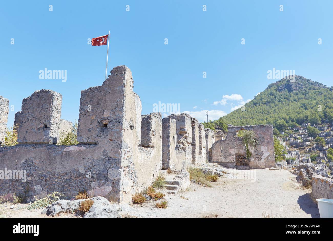The ghost town of Kayakou outside of Fethiye, Turkey was once a ...