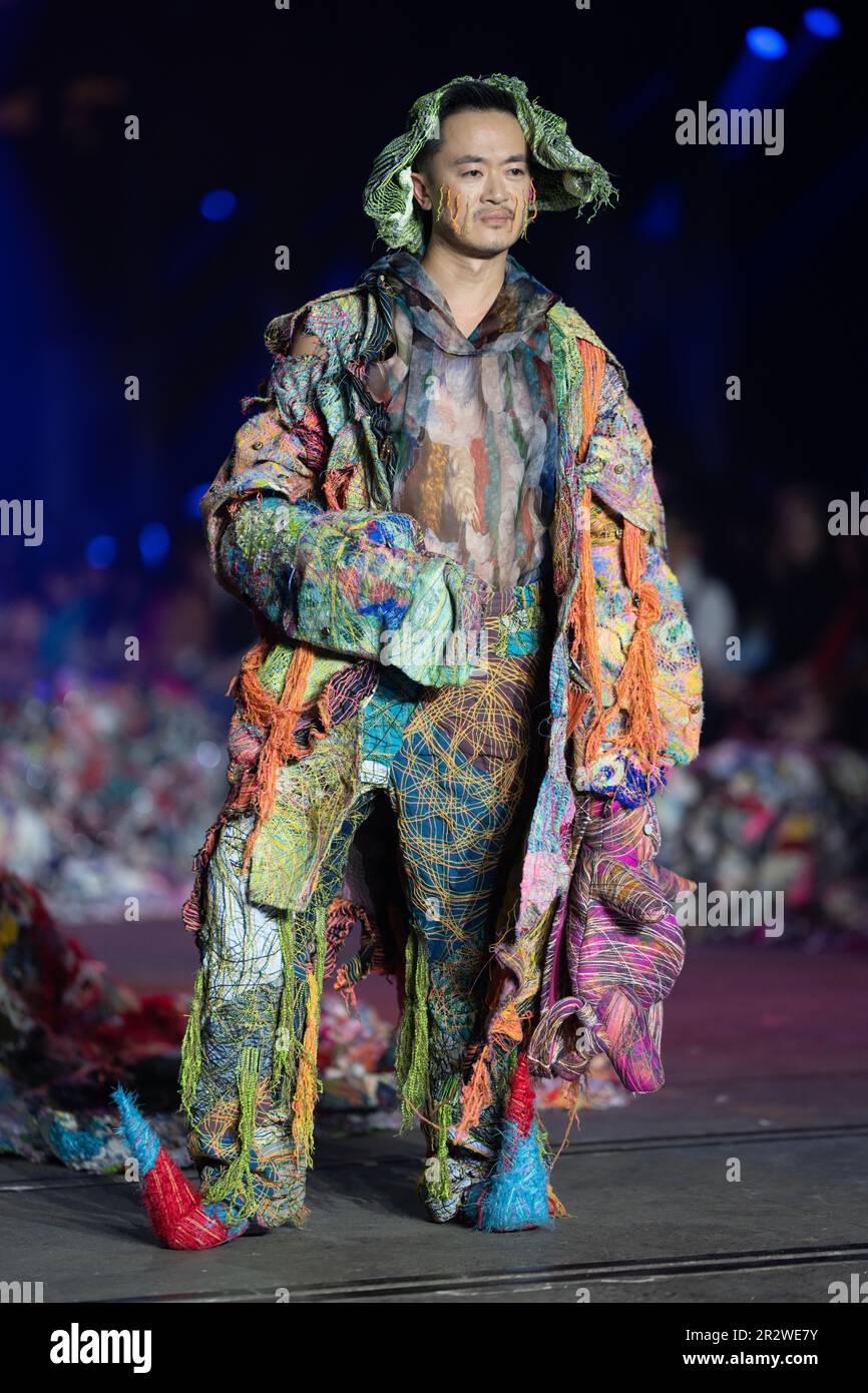 A model walks the runway during the IORDANES SPYRIDON GOGOS show during ...